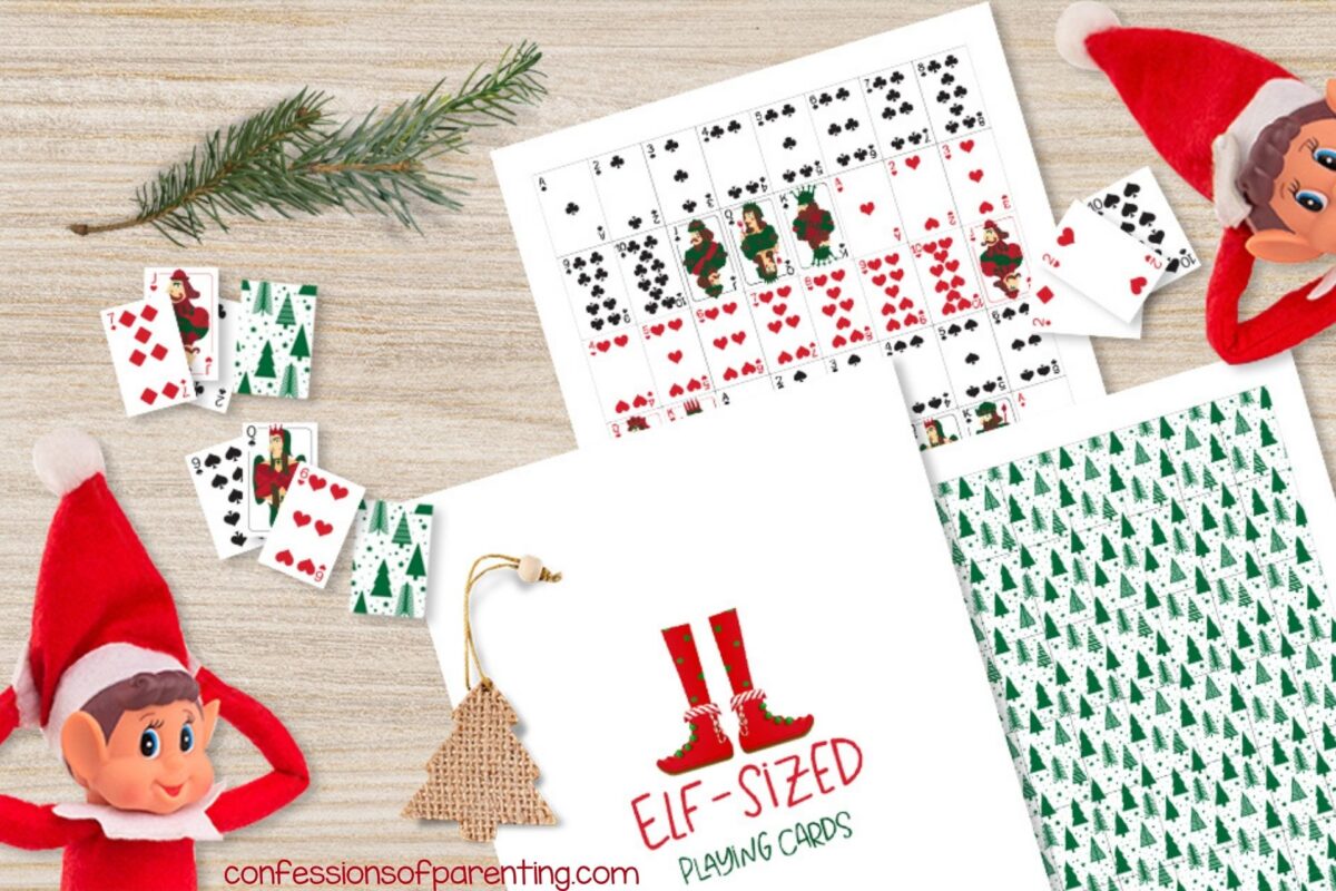 Elf-Sized Elf on the Shelf Playing Cards and Game Ideas