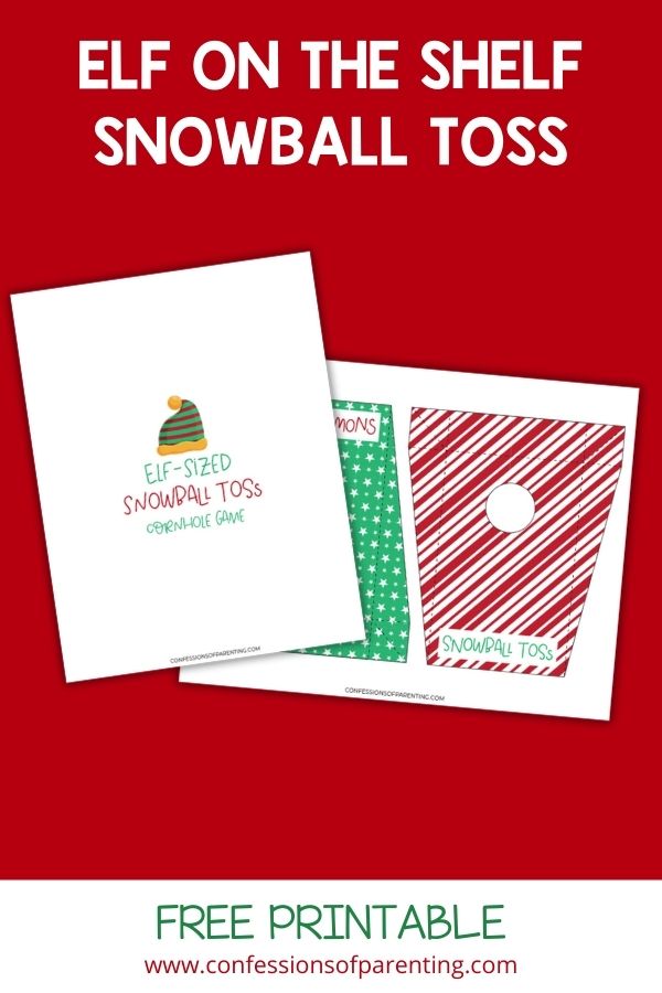 Elf-Sized Elf on the Shelf Snowball Toss