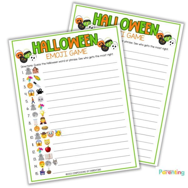 Free Halloween Emoji Game Printable for Kids & Families