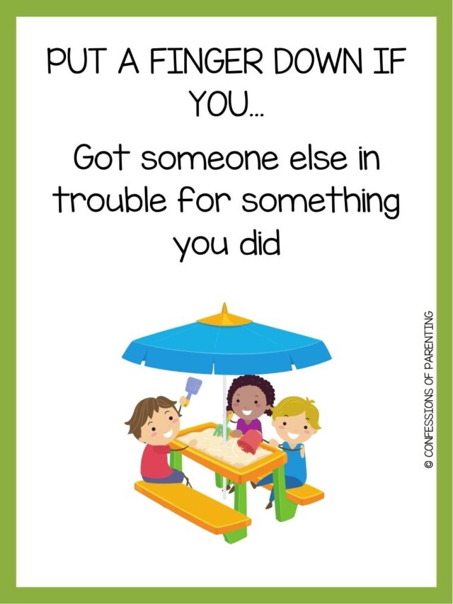 225 Best Put a Finger Down Questions for Kids!