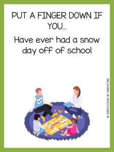 225 Best Put a Finger Down Questions for Kids!