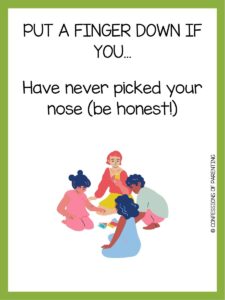 225 Best Put a Finger Down Questions for Kids!