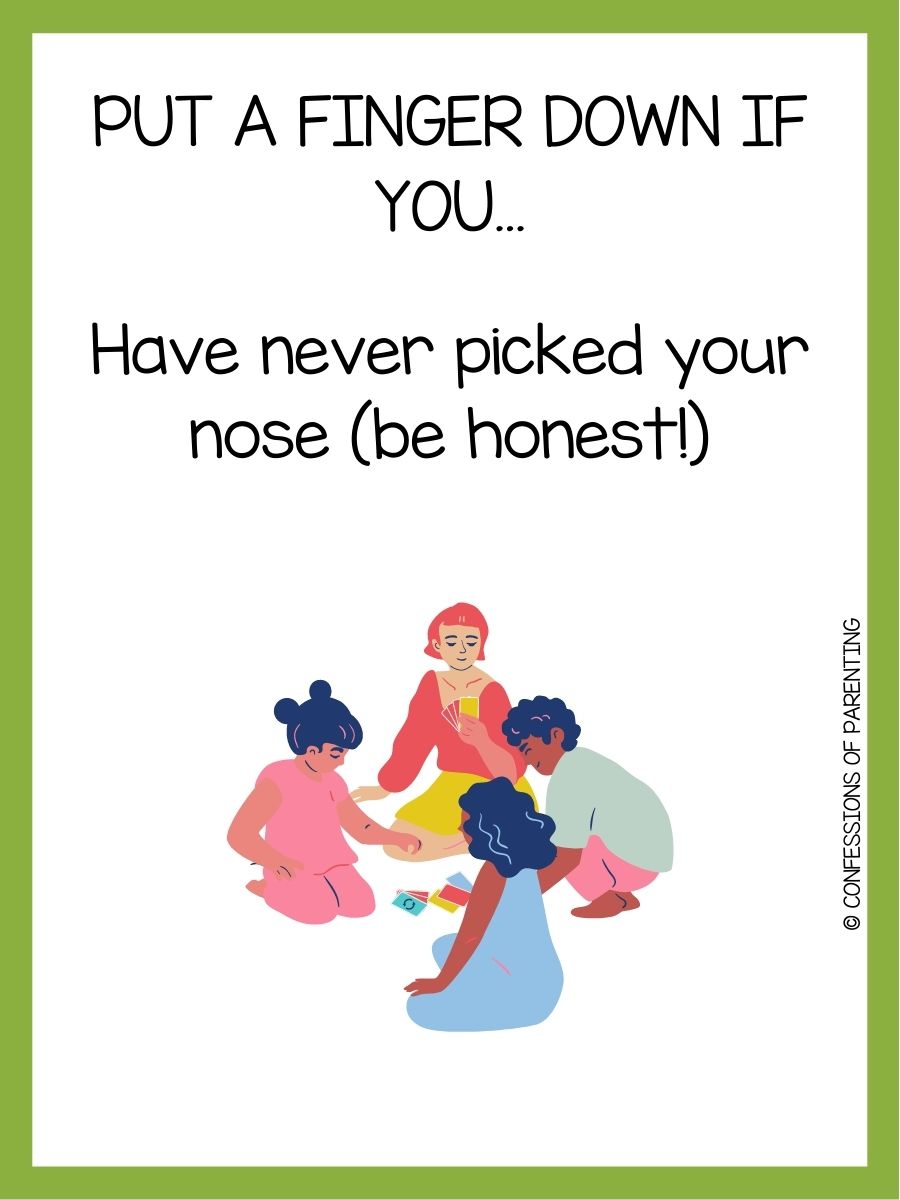 225 Best Put a Finger Down Questions for Kids!