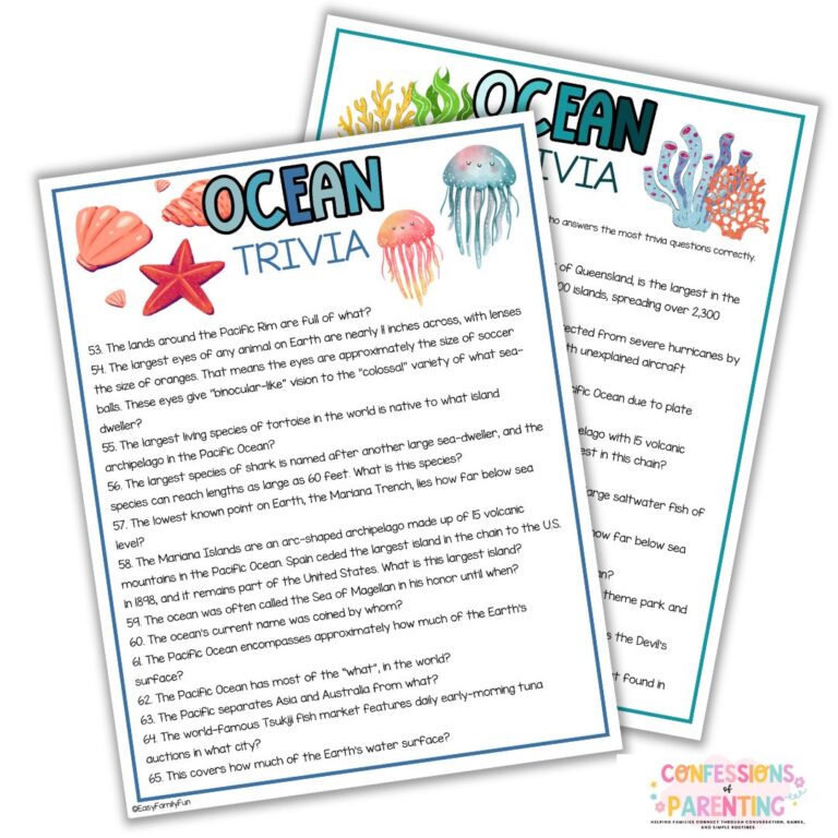 78 Ocean Trivia Questions and Answers for Kids