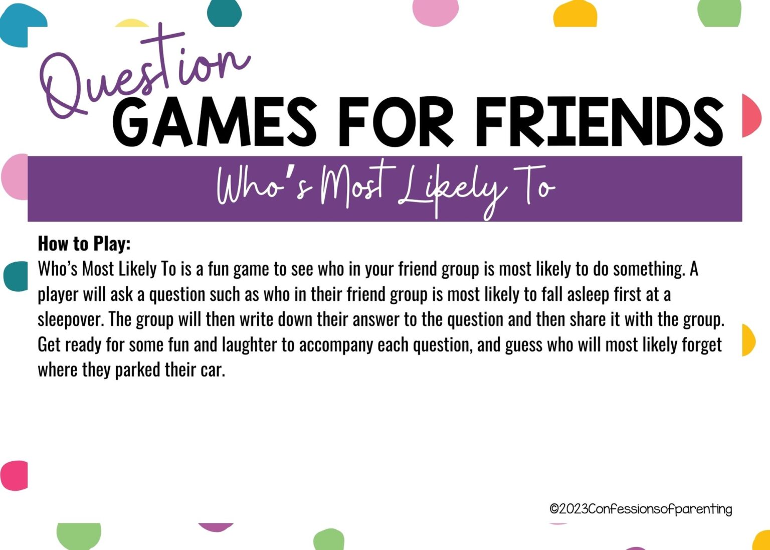 24 Fun and Entertaining Question Games For Friends