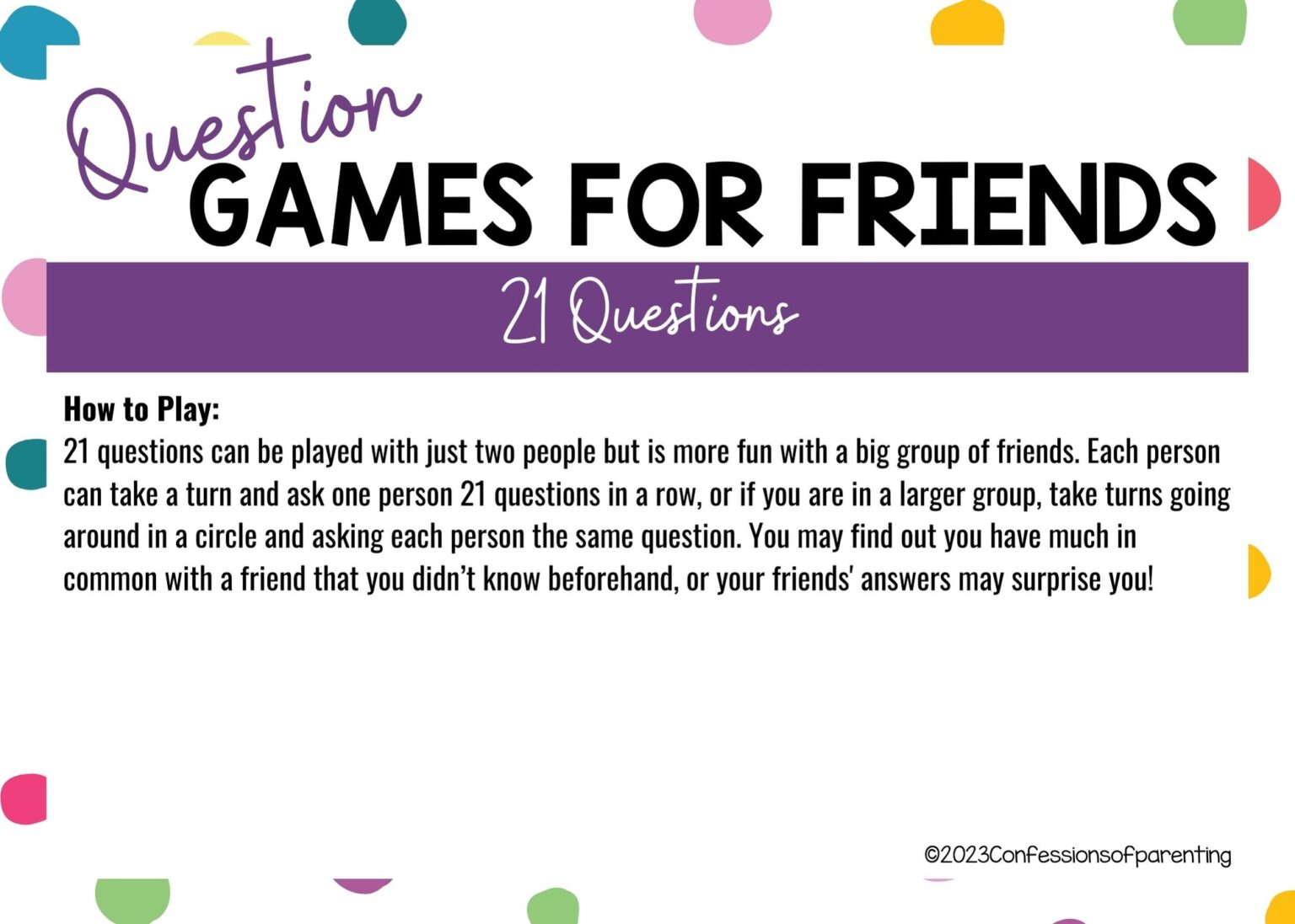 24 Fun and Entertaining Question Games For Friends