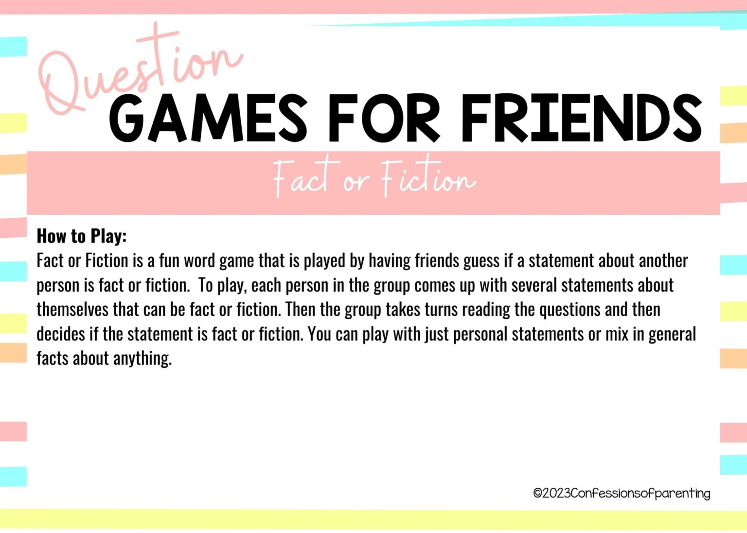 24 Fun and Entertaining Question Games For Friends