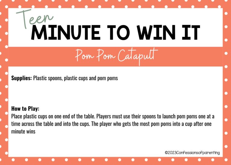 23 Minute to Win It Games for Teens That They'll Love!