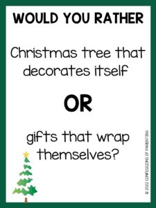 200 Best Christmas Would You Rather Questions