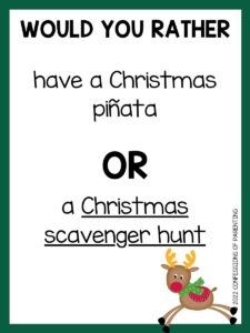 200 Best Christmas Would You Rather Questions