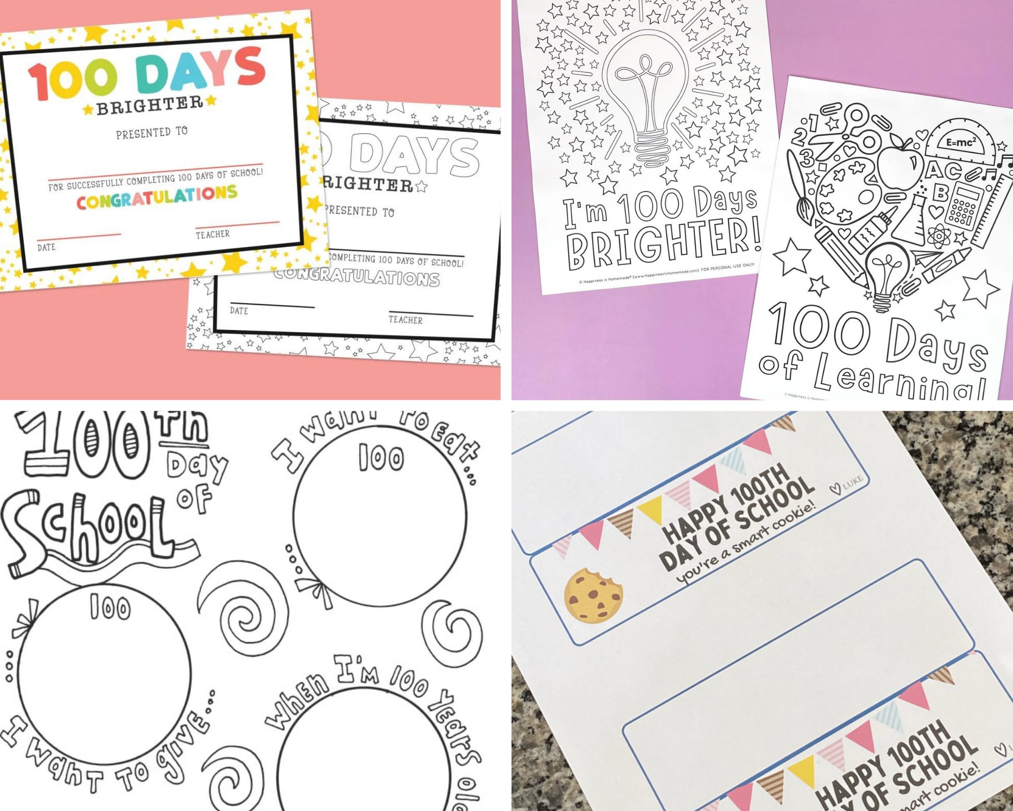 16 Best 100 Days of School Printables [Fun For All Ages]
