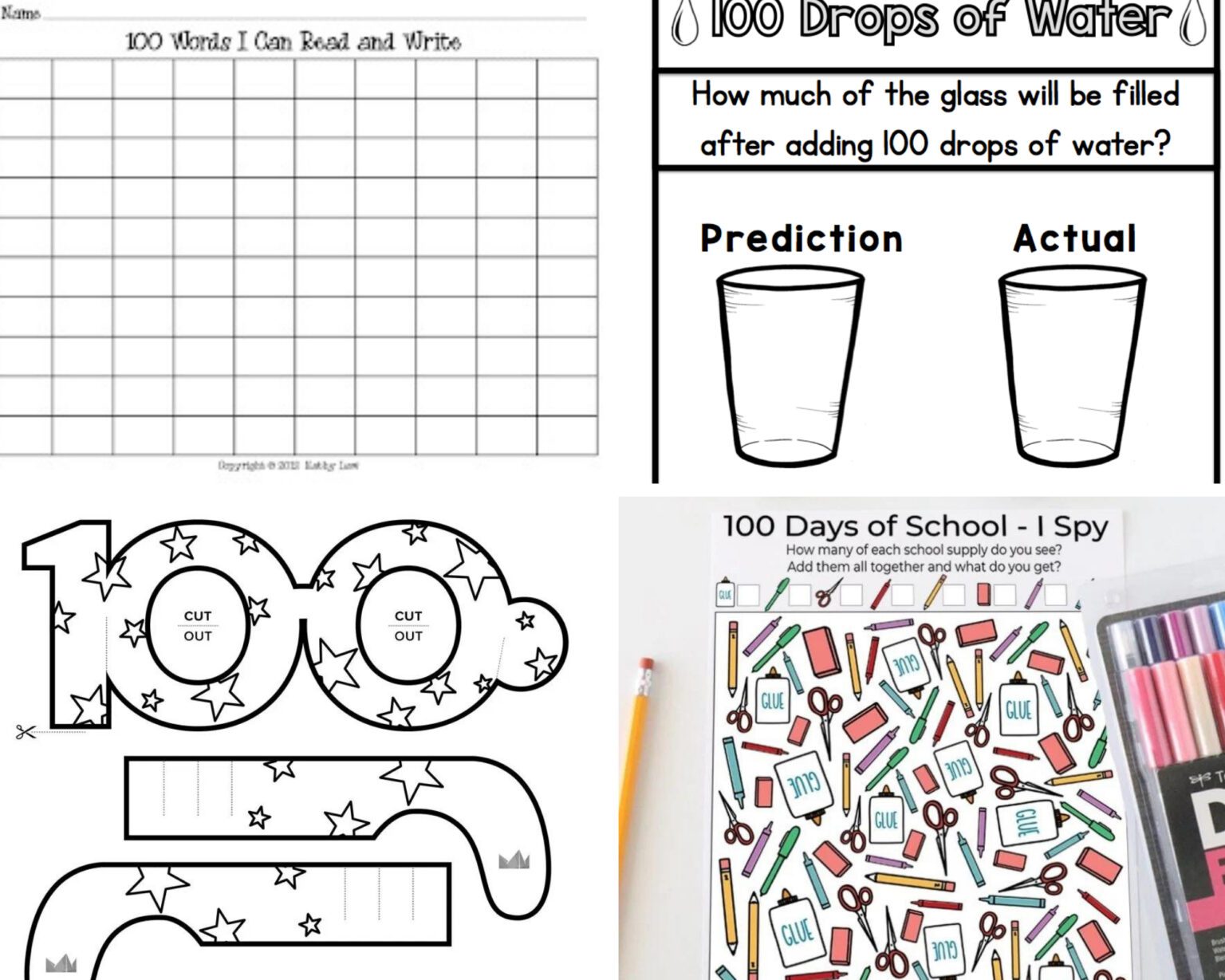 16 Best 100 Days of School Printables [Fun For All Ages]