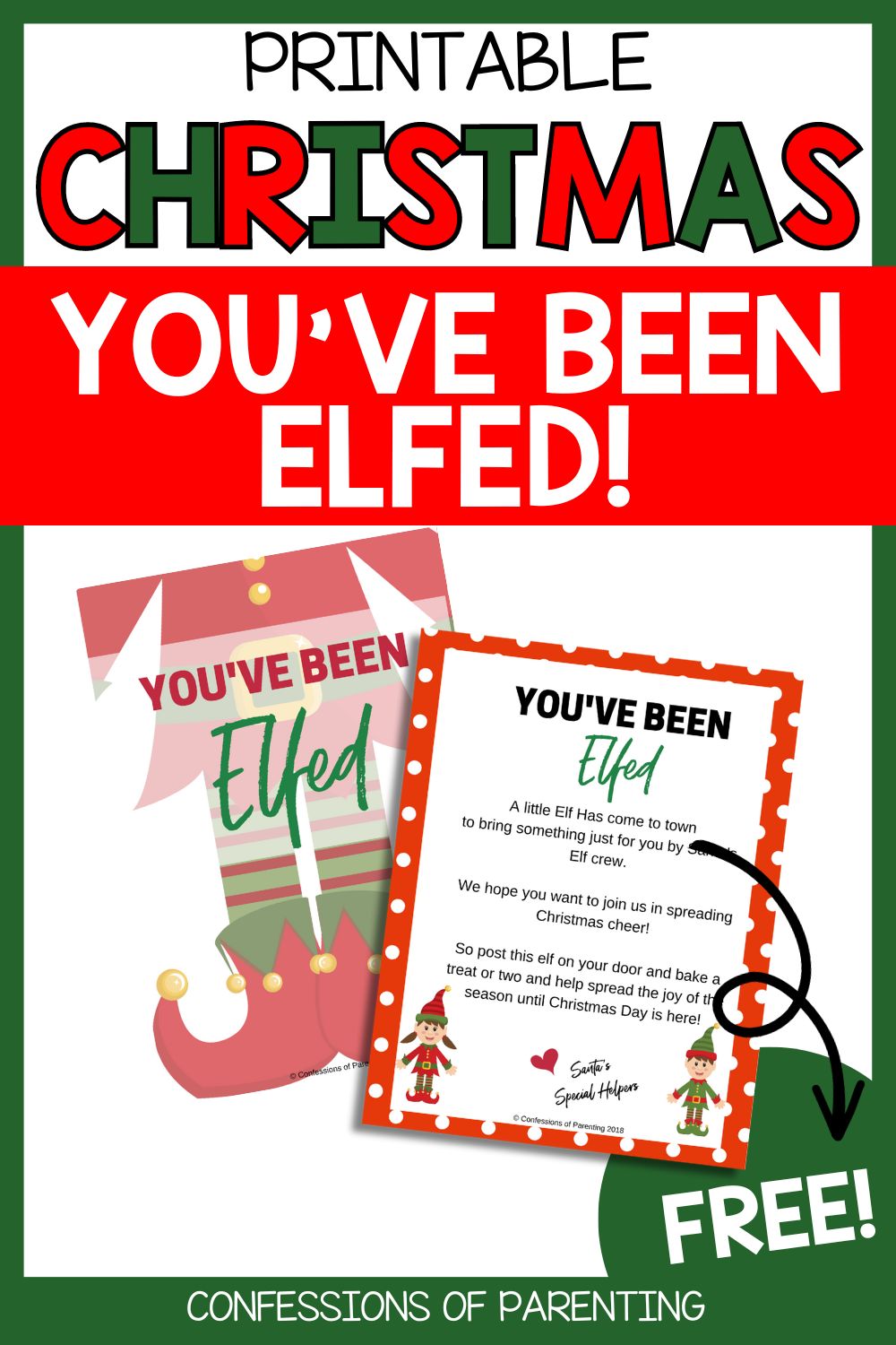 You've Been Elfed Printable Free Printable Gifting Game