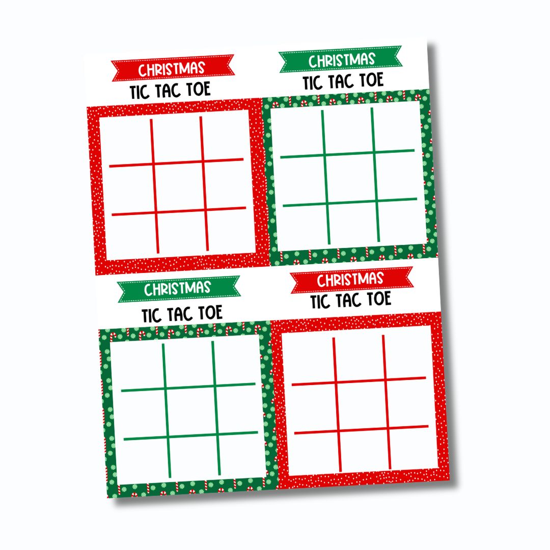 Christmas Tic Tac Toe Boards- Free Printable!
