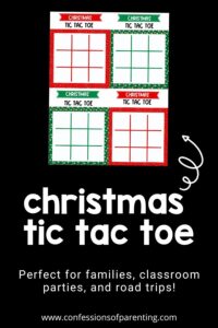 Christmas Tic Tac Toe Boards- Free Printable!