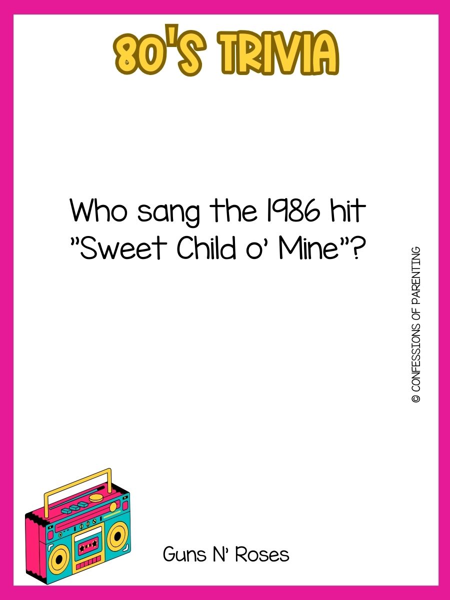The Best 80's Trivia Questions [Includes Music & Movies]