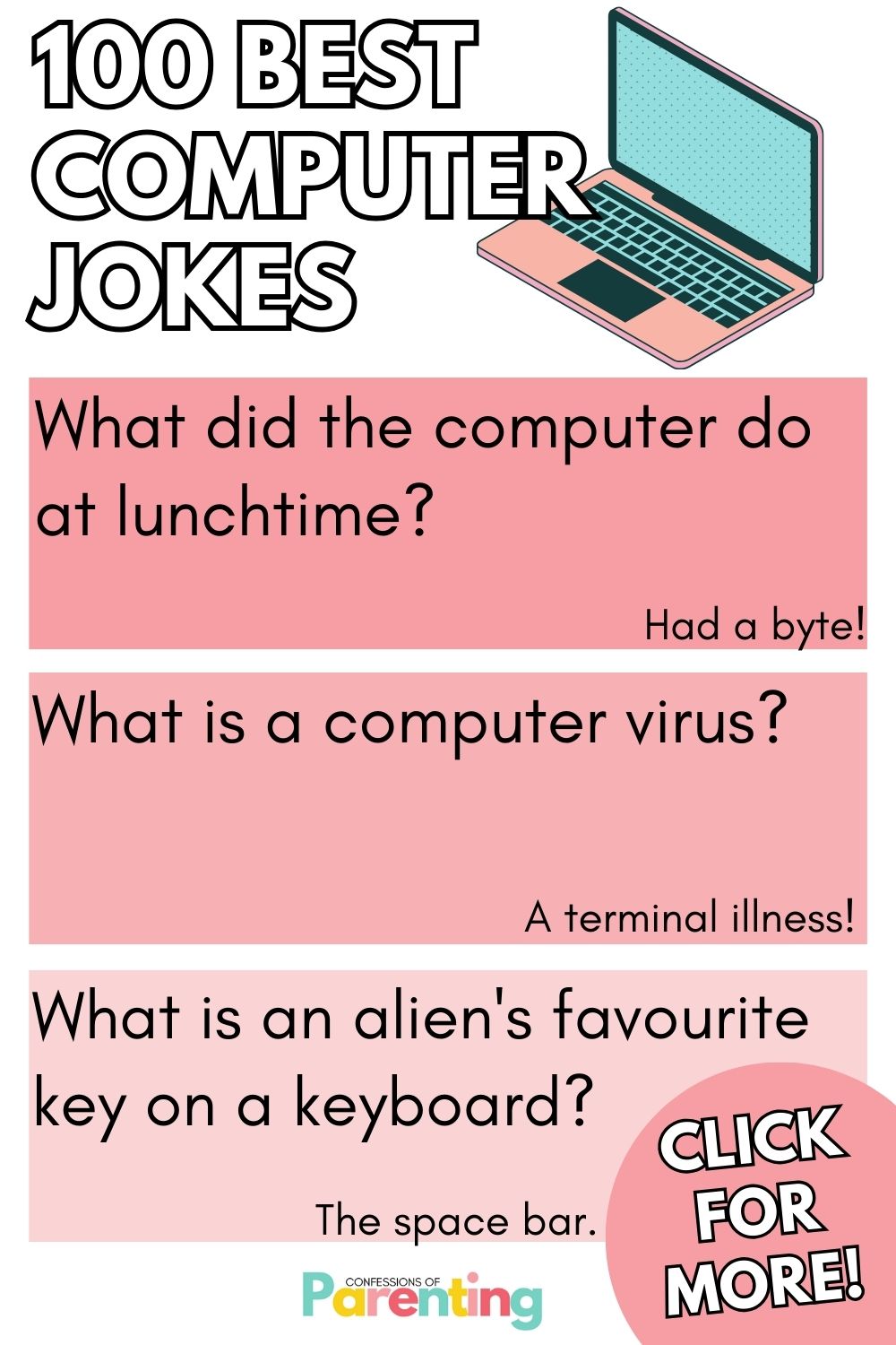 100 Hilarious Computer Jokes For Kids That Don't Byte
