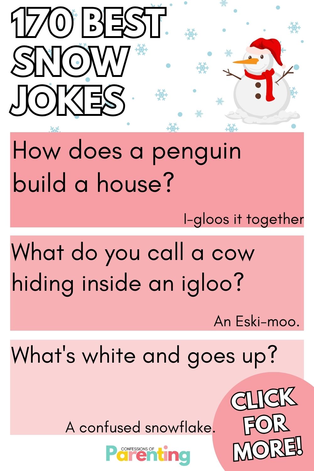 Best Snow Jokes – 90+ Funny & Clean Snow Jokes for Kids