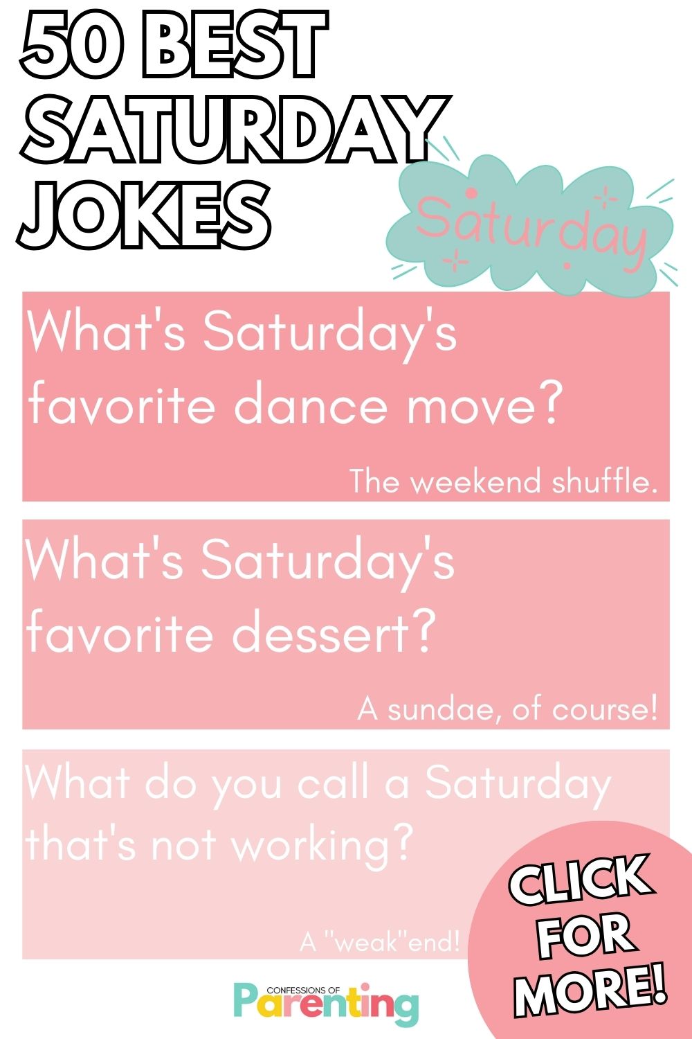 50 Best Saturday Jokes [Free Joke Cards]
