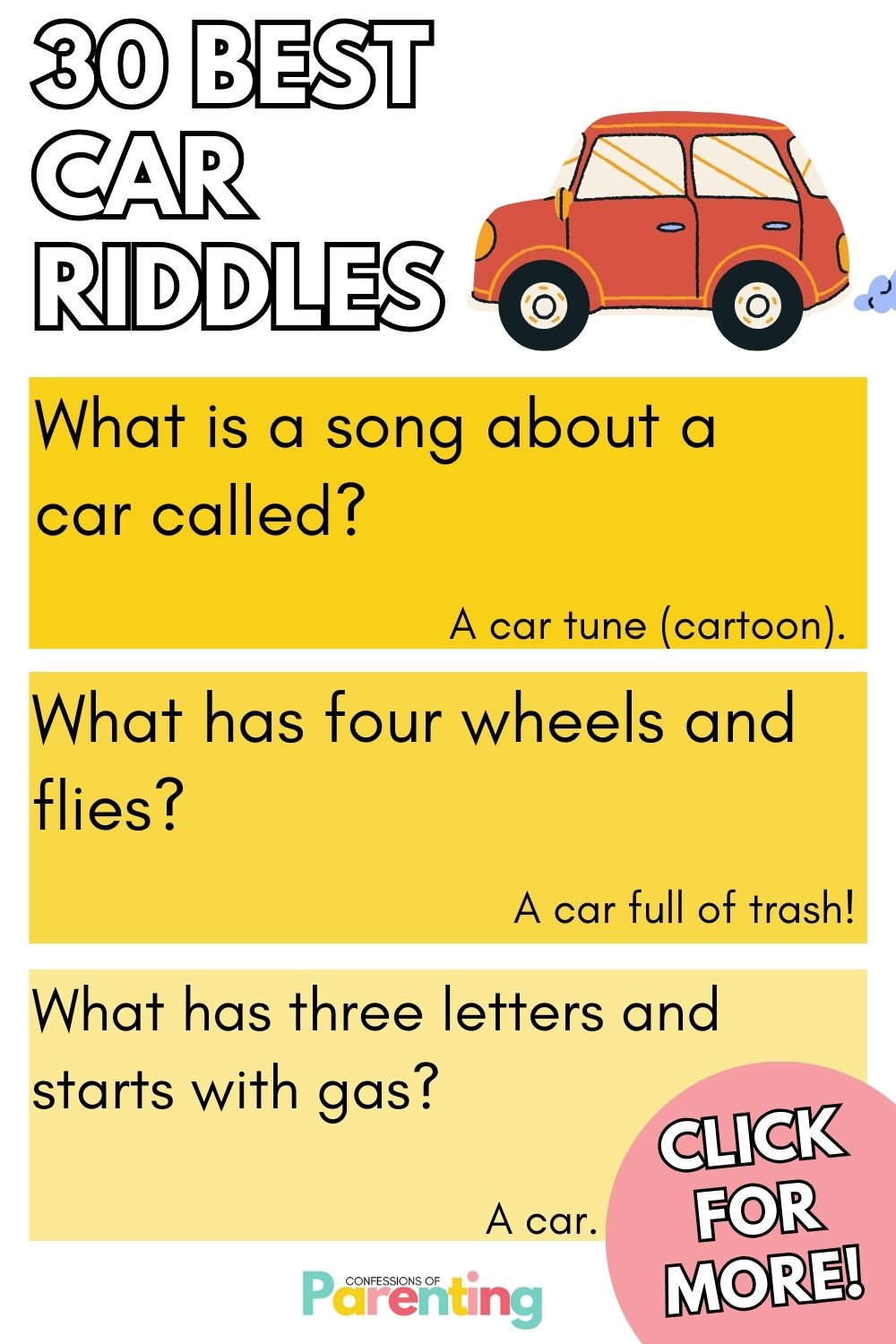 40 Car Riddles for Kids & Families (With Answers)
