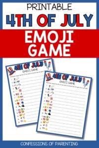 Fun 4th of July Emoji Game [Free Printable] for Families
