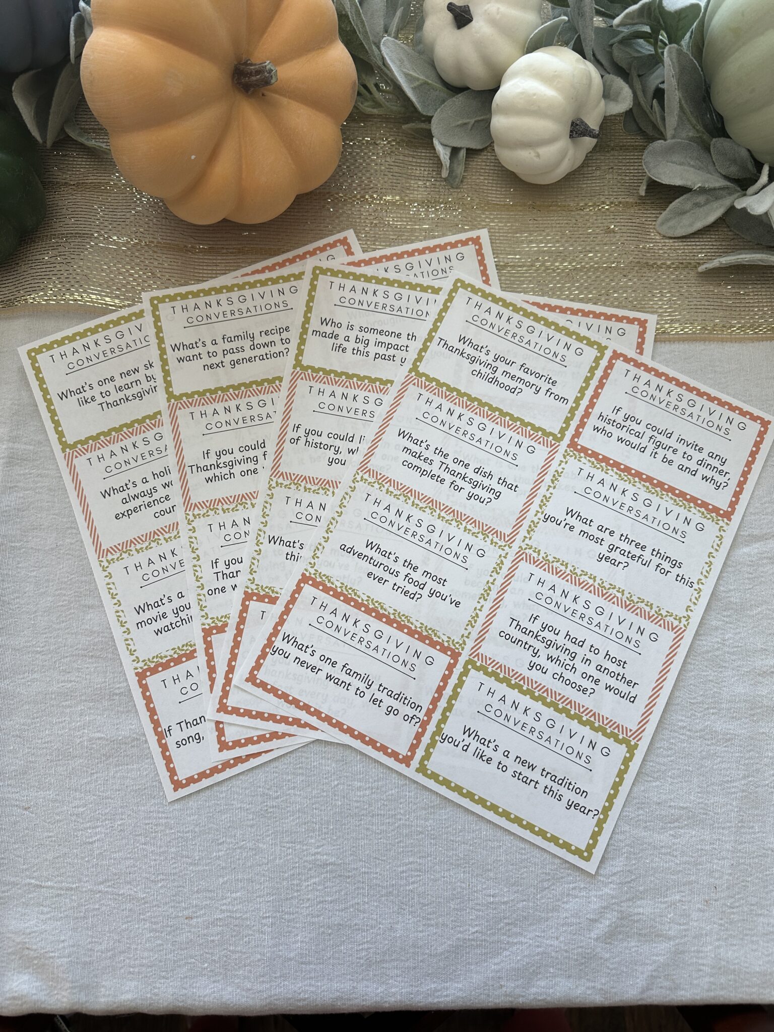 240+ Thanksgiving Conversation Starters [Printable Cards]