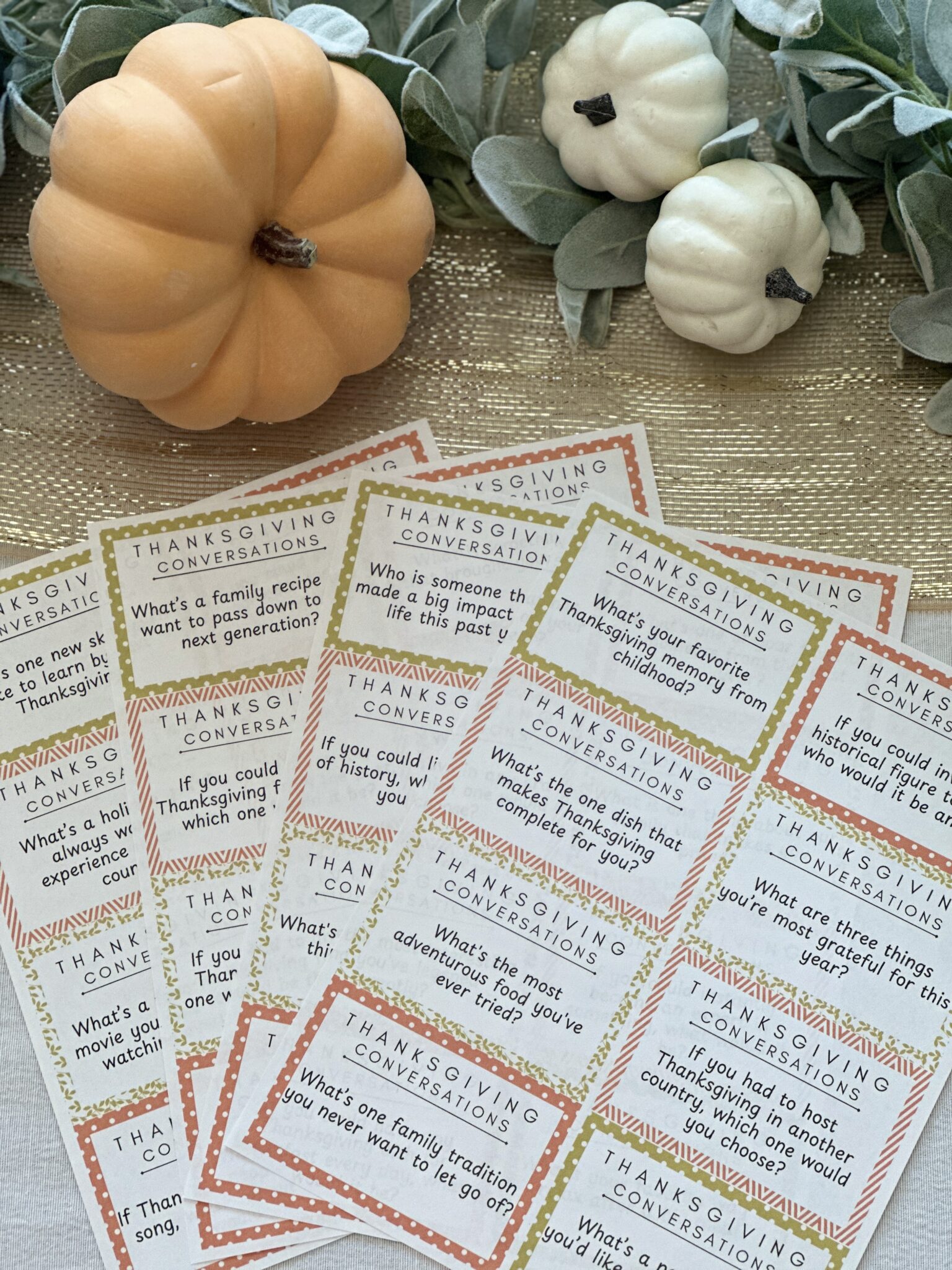 240+ Thanksgiving Conversation Starters [Printable Cards]