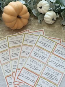240+ Thanksgiving Conversation Starters [Printable Cards]