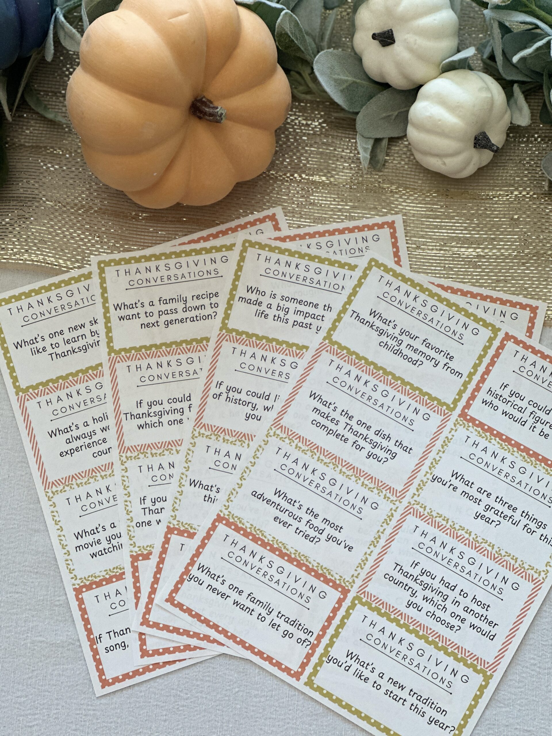 240+ Thanksgiving Conversation Starters [Printable Cards]