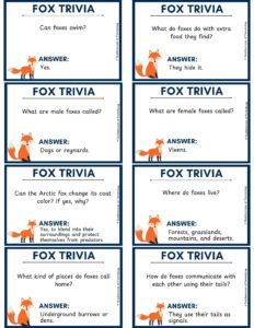 100 Great Fox Facts + Trivia Questions [Free Printable]