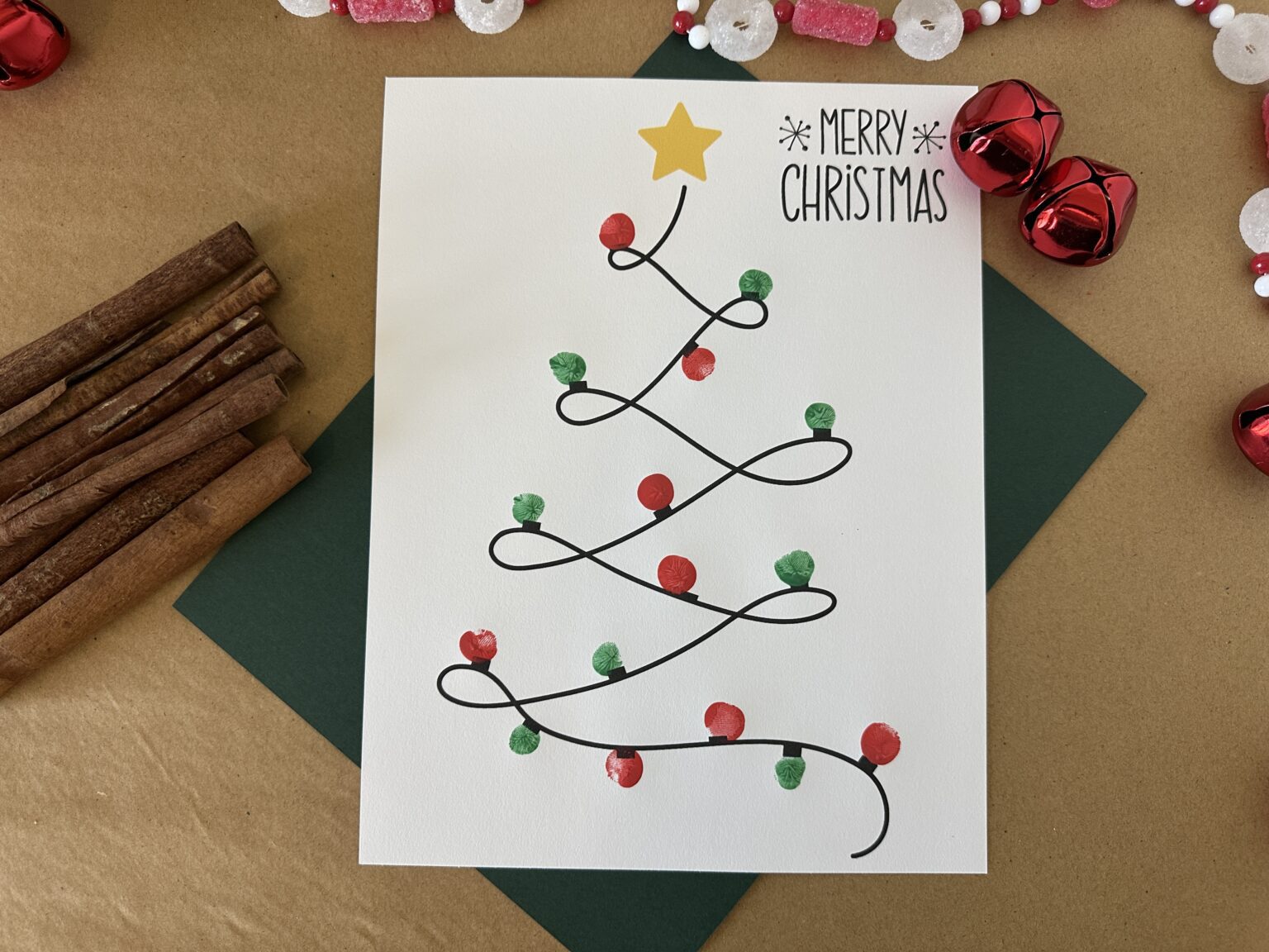 Festive Fingerprint Christmas Tree Printable [Free Template]
