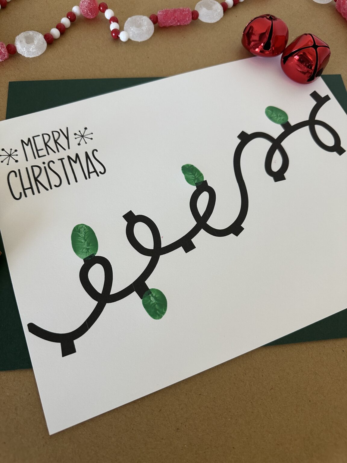 Festive Fingerprint Christmas Light Template [Free Download]