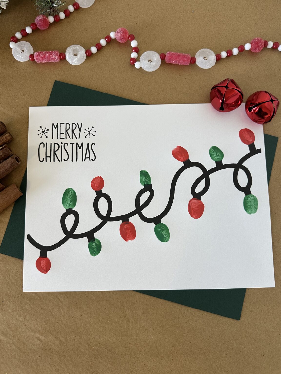 Festive Fingerprint Christmas Light Template [Free Download]