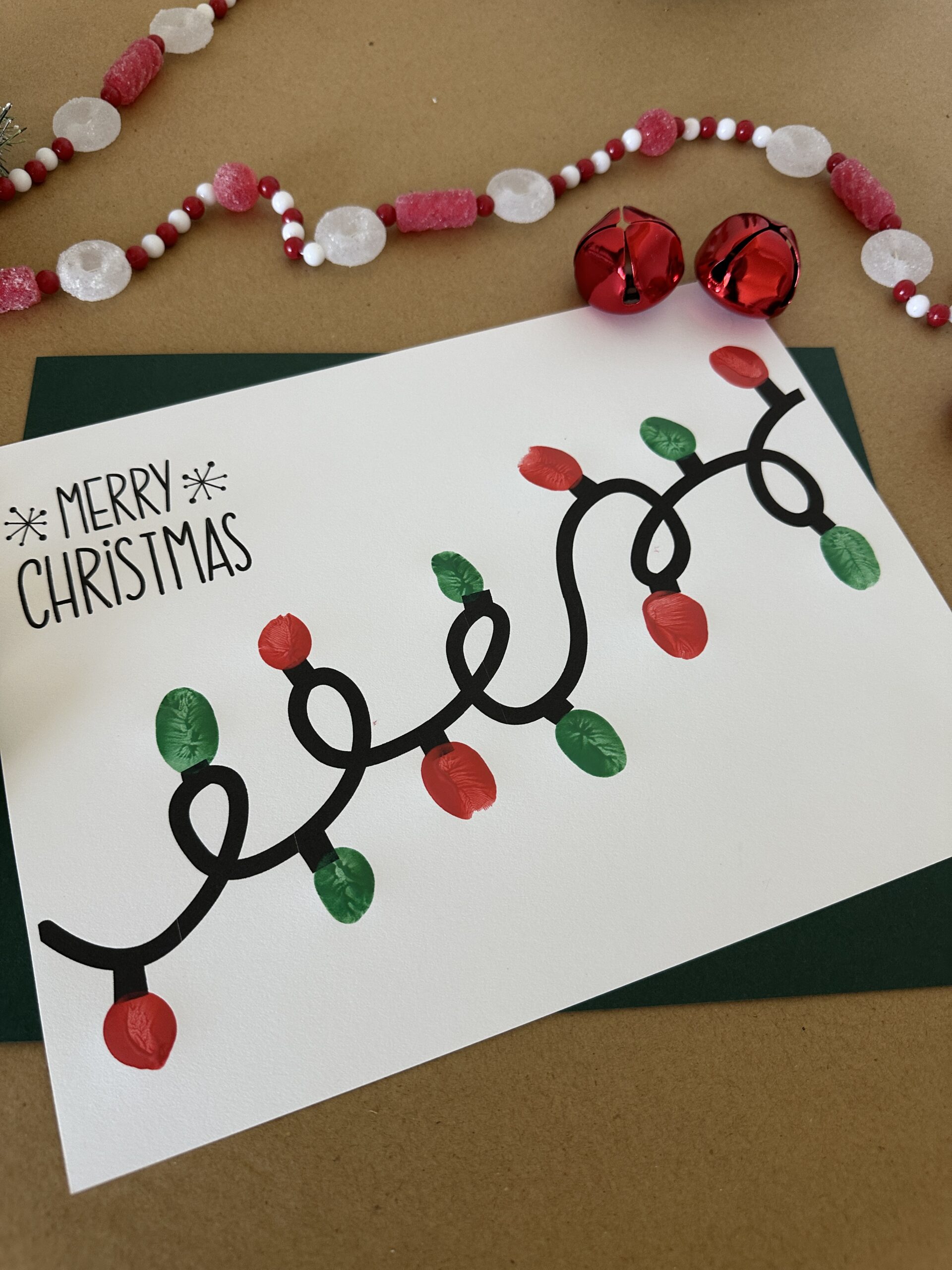 Festive Fingerprint Christmas Light Template [Free Download]