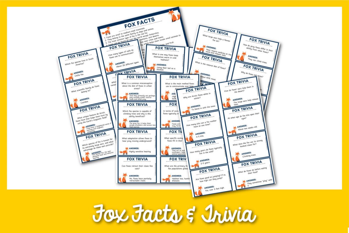 100 Great Fox Facts + Trivia Questions [Free Printable]