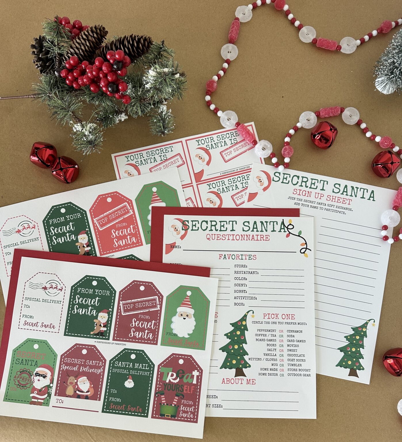 Free Secret Santa Questionnaire Printable
