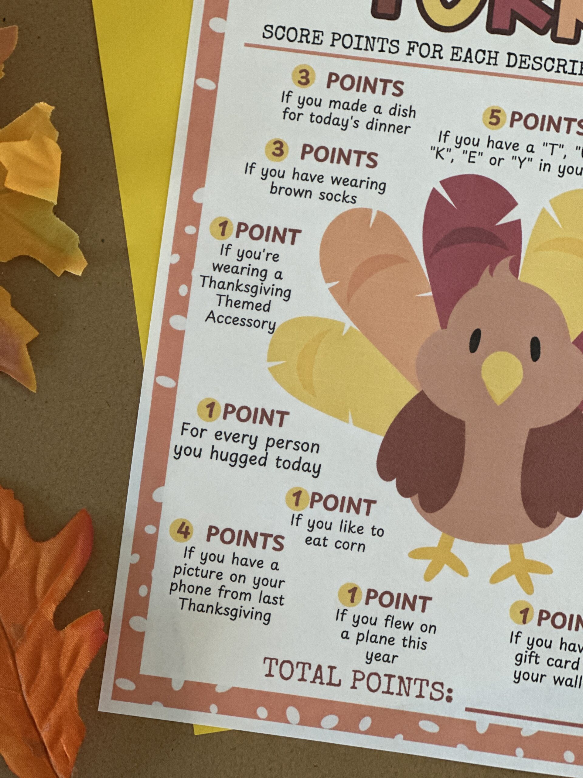 Who is Most Like A Turkey Game [Free Printable]
