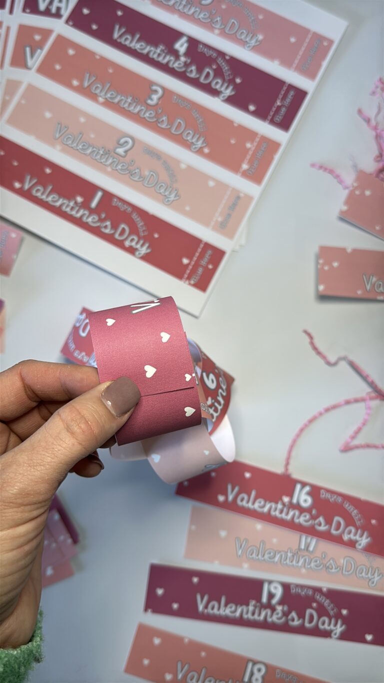 Free Valentine's Day Countdown Chain Printable