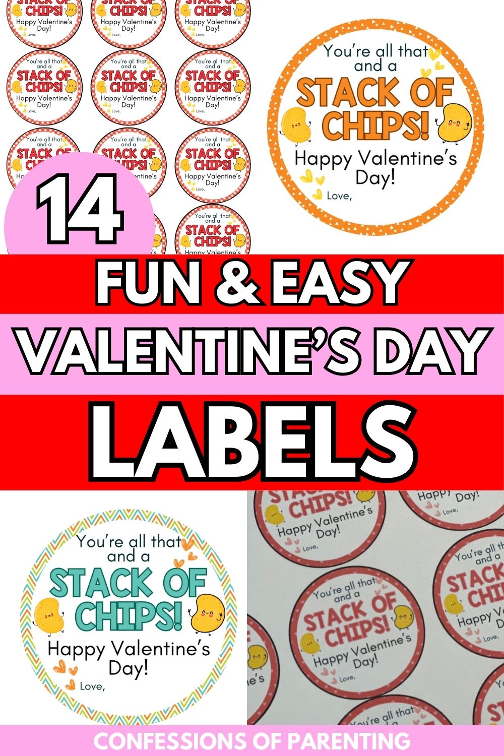 14 Editable You're All That And A Stack of Chips Labels