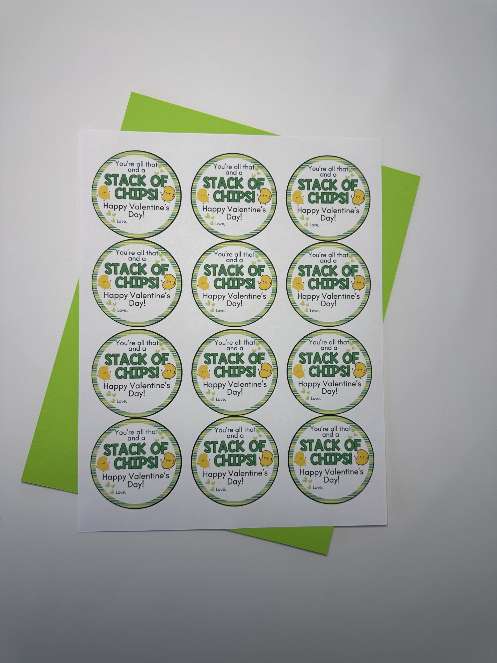 14 Editable You're All That And A Stack of Chips Labels