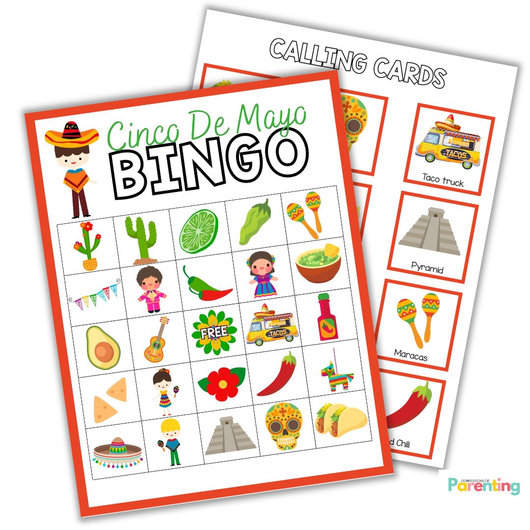 Cinco De Mayo Bingo [10 Bingo Card Set]