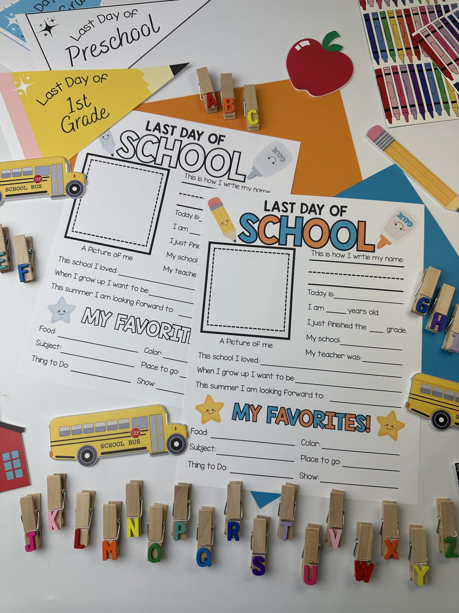 Free Last Day of School Interview Printable