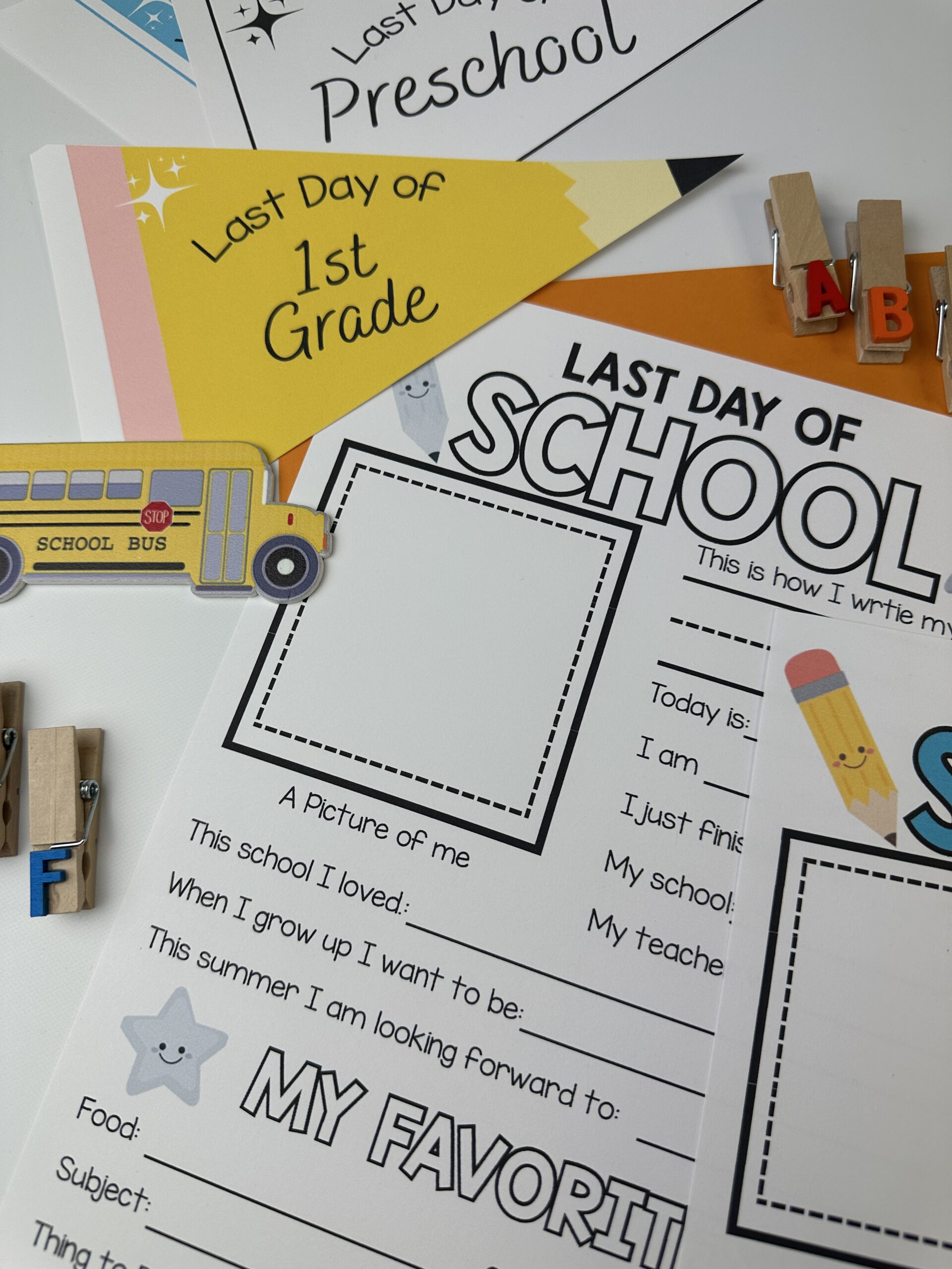 Free Last Day of School Interview Printable
