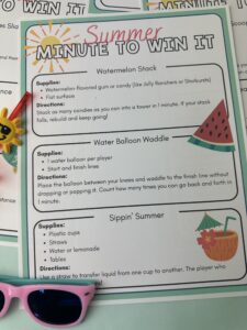 25 Fun Summer Minute to Win It Games for Families