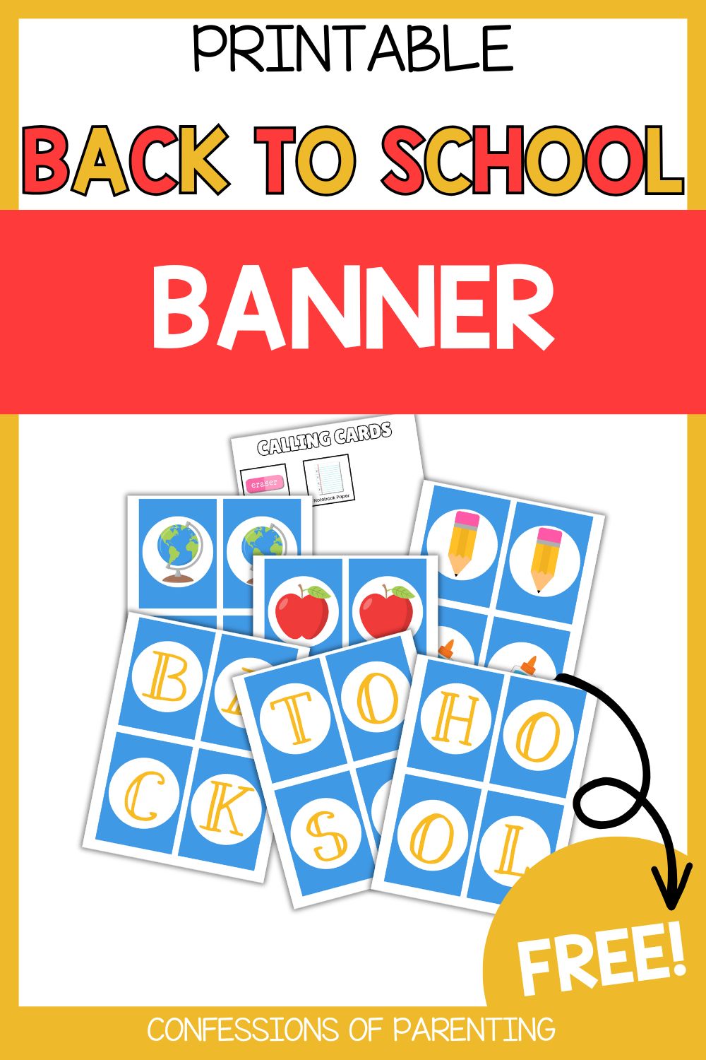 Festive and Free Printable Back to School Banner