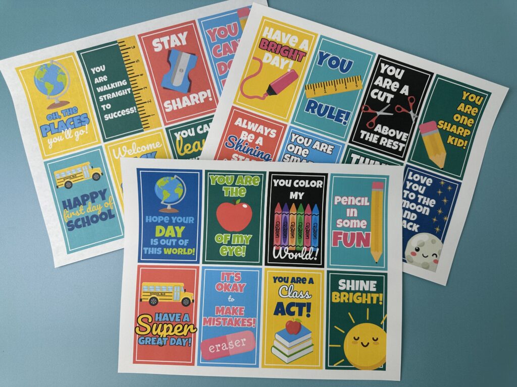 24 Fun & Free Back to School Lunchbox Notes