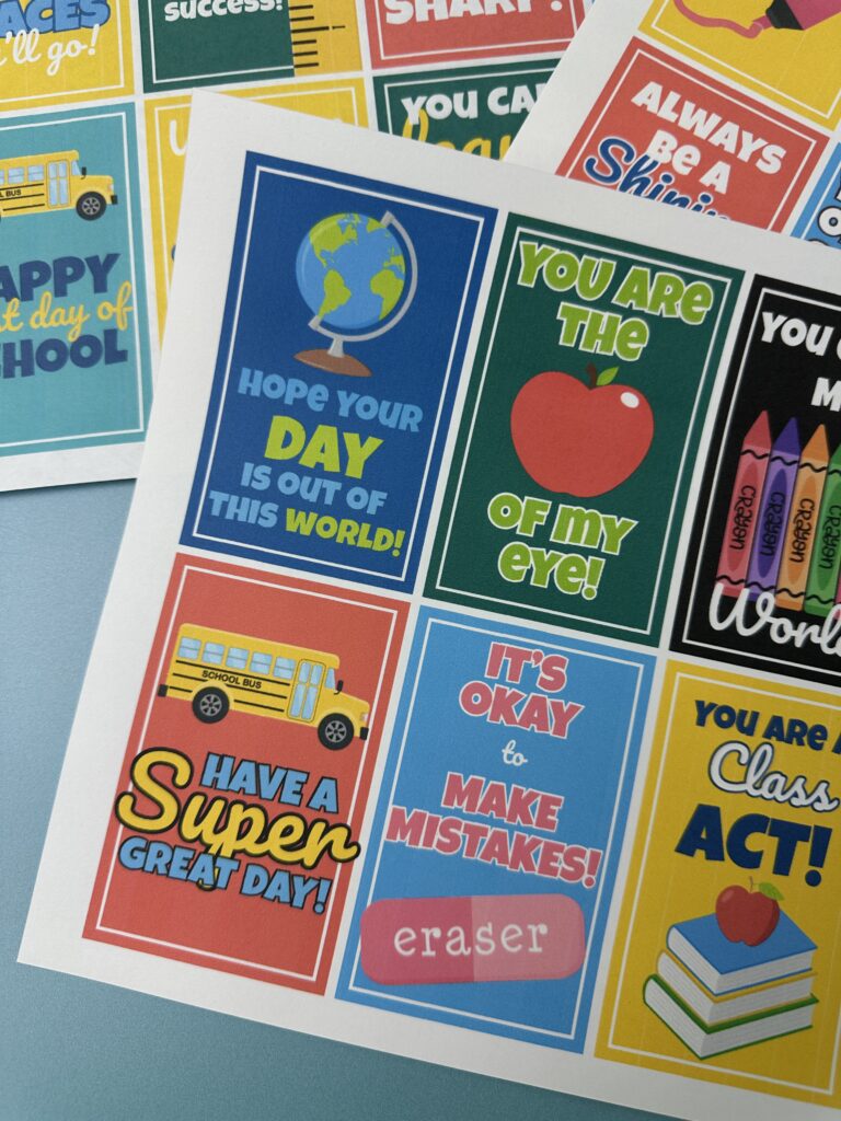 24 Fun & Free Back to School Lunchbox Notes