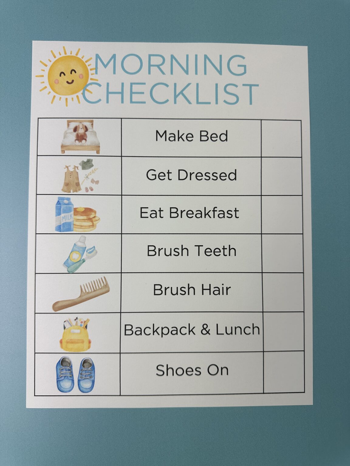 Free Printable Morning and Bedtime Routine Checklist for Kids