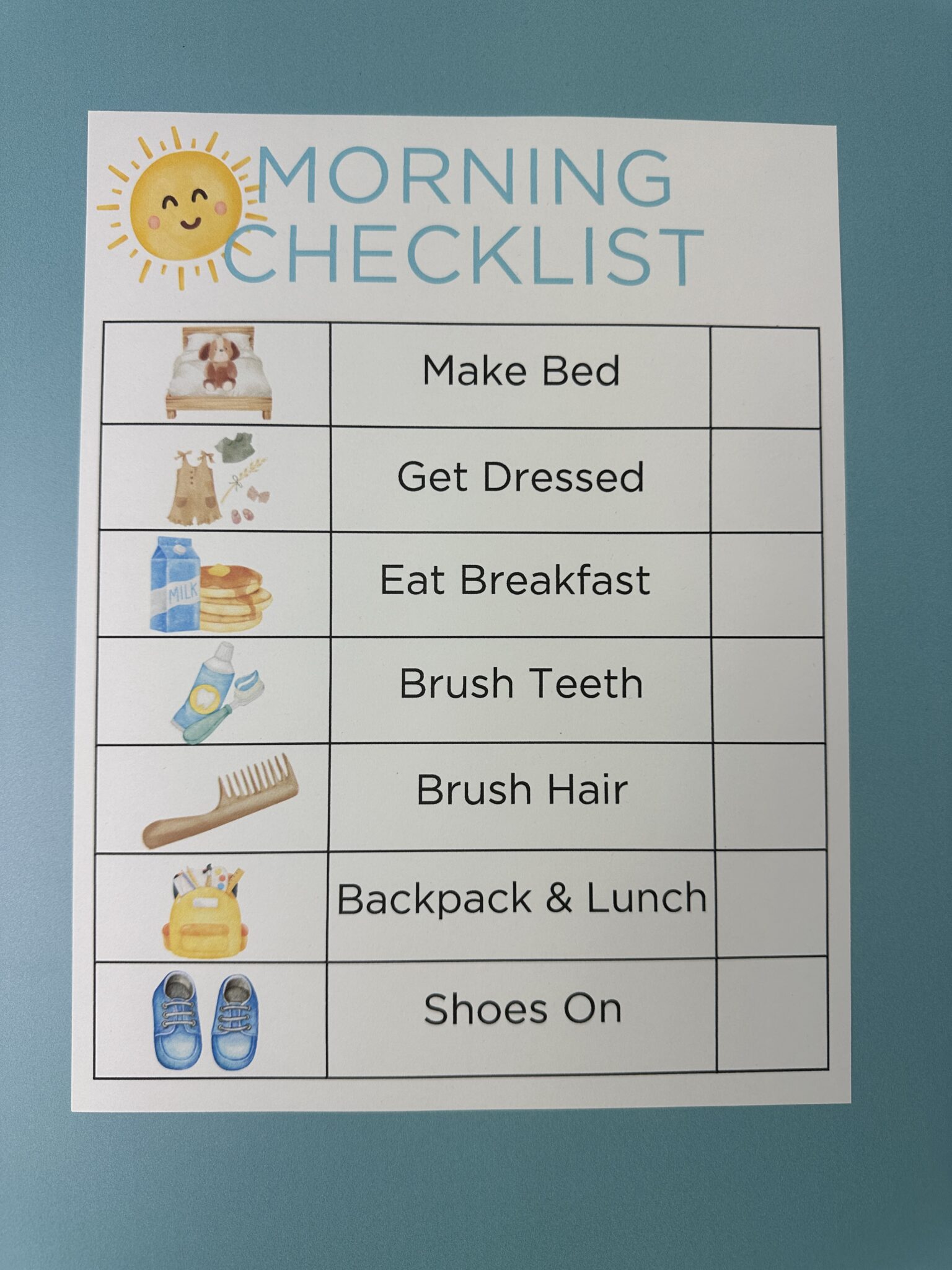 Free Printable Morning and Bedtime Routine Checklist for Kids