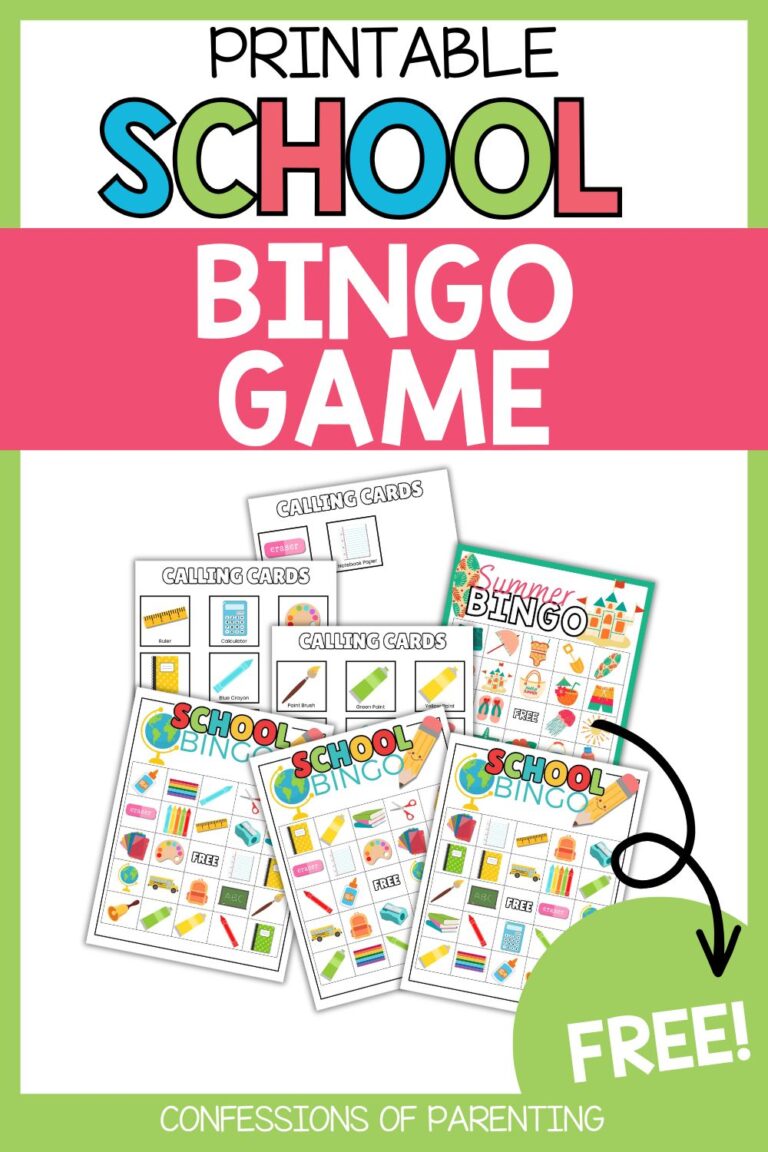 Free Printable School Bingo Game for Endless Fun
